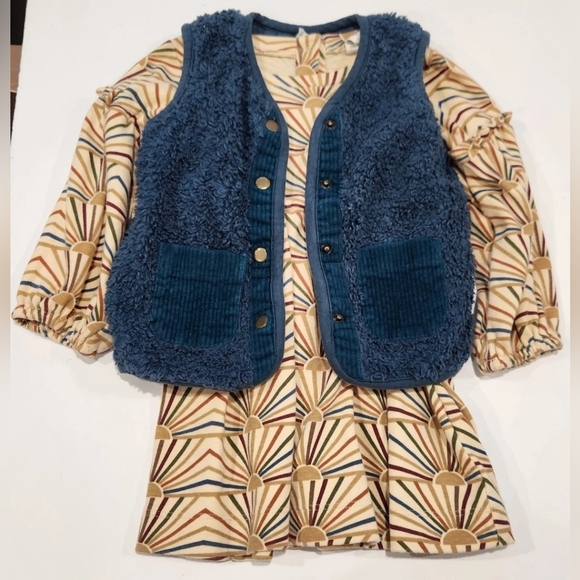 kate quinn | Matching Sets | Kate Quinn 7s Sun Dress Sherpa Dress Vest ...